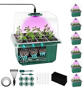 Amazon.com : MQUPIN Seed Starter Tray with Grow Light 4 LED,80 Cells ...