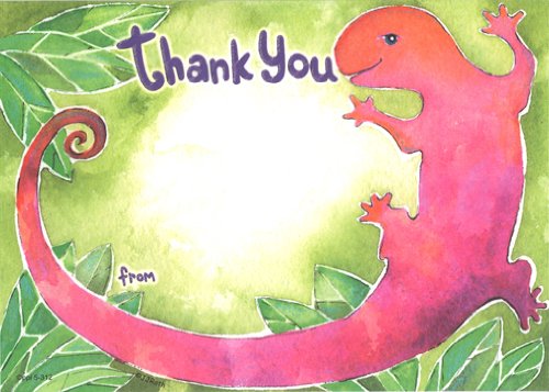Amazon.com: Lil Pickle Gender Neutral Kids Lizards Thank You, Fill-in ...