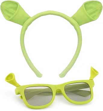 Amazon.com: Atvscay Green Monster Headband with Ears Ogre Ears Dressing ...