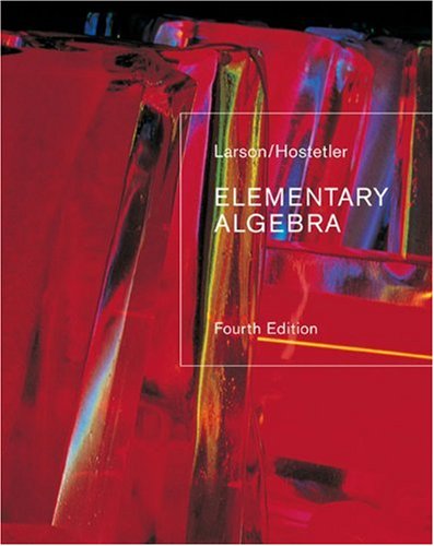 Elementary Algebra: Larson, Ron, Hostetler, Robert P.: 9780618388172 ...