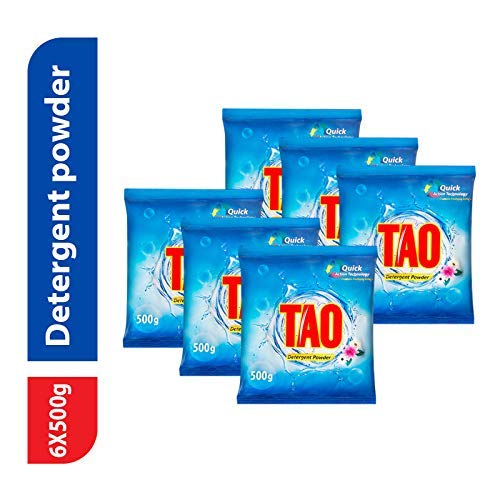 TAO Ultra Powerful Laundry Detergent Powder - (500 gms) - Pack of 6 ...