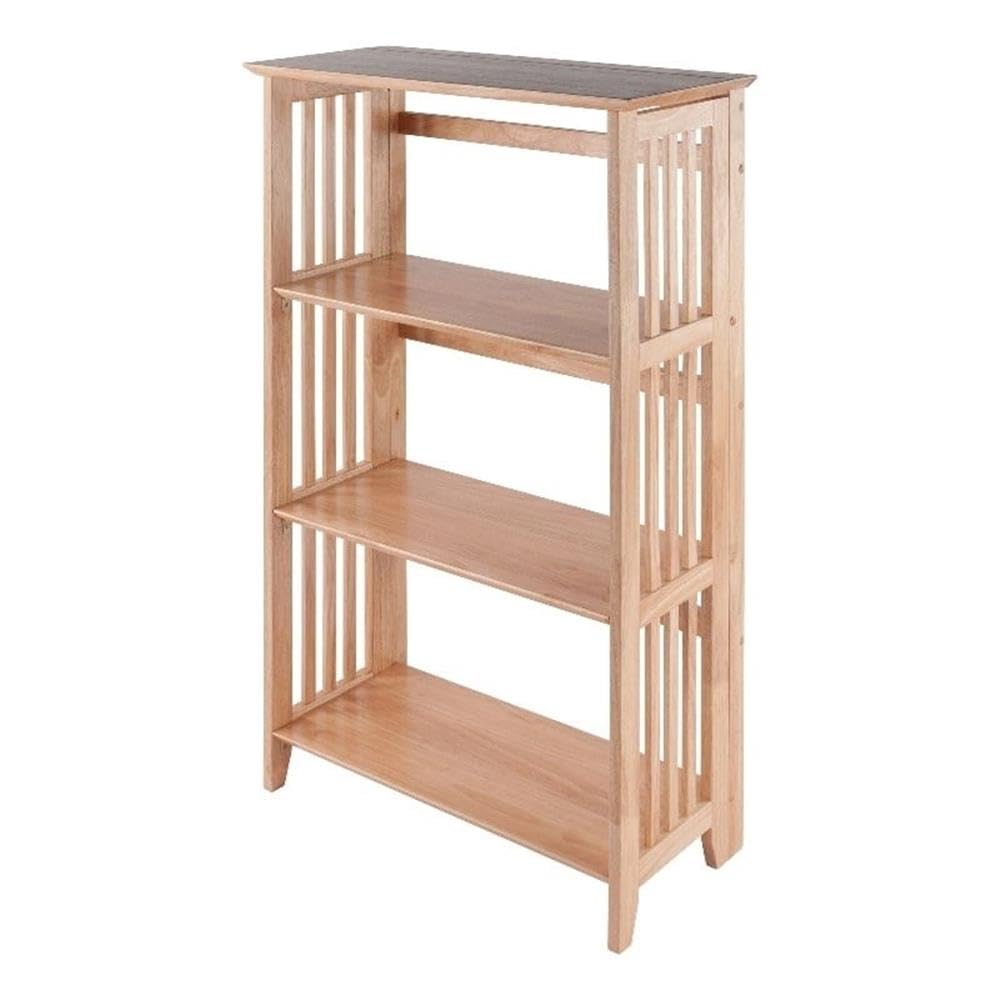 Amazon.com: Scranton & Co 4-Tier Transitional Solid Wood Folding ...