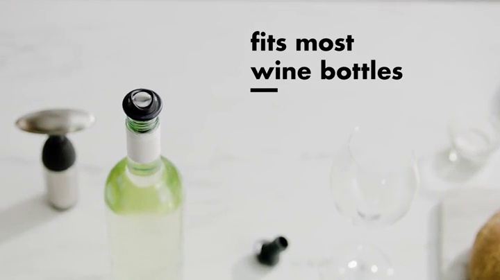 Watch OXO SteeL Vacuum Wine Saver and Preserver with Two Stoppers on ...