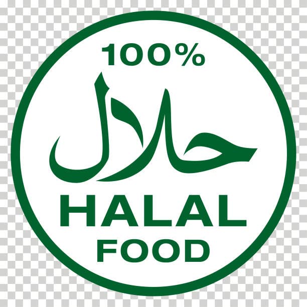 100% Halal Food Sign Board,Foam Board Fixed with Waterproof Sticker and ...