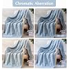Amazon.com: WRENSONGE Blue Grey Throw Blanket for Couch, Soft Fluffy ...