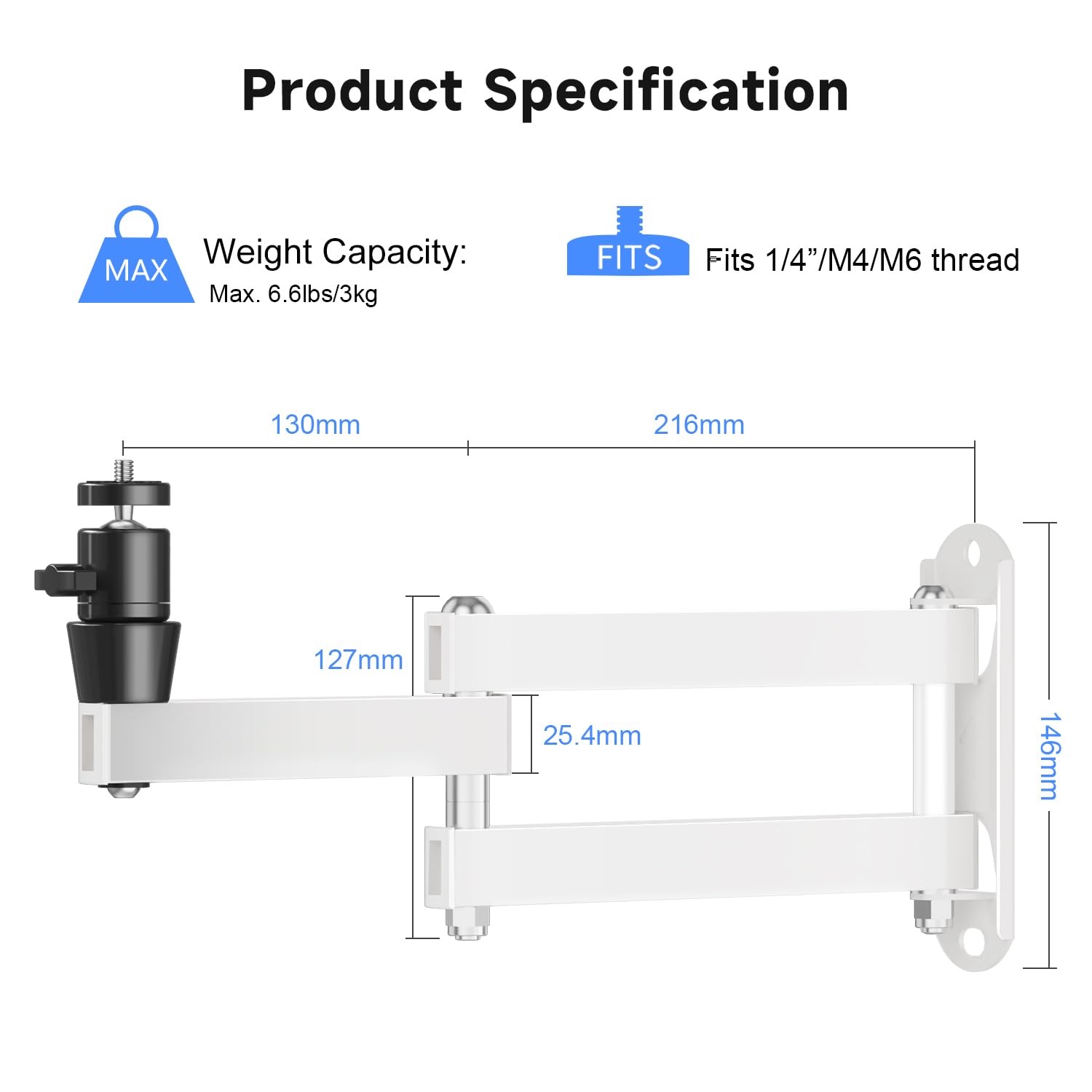Snapklik.com : Suptek Universal Foldable Projector Wall Mount ...