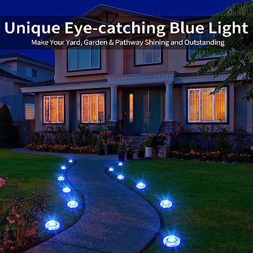 Snapklik.com : Solar Pathway Lights, 12-Pack, Blue, Weatherproof ...