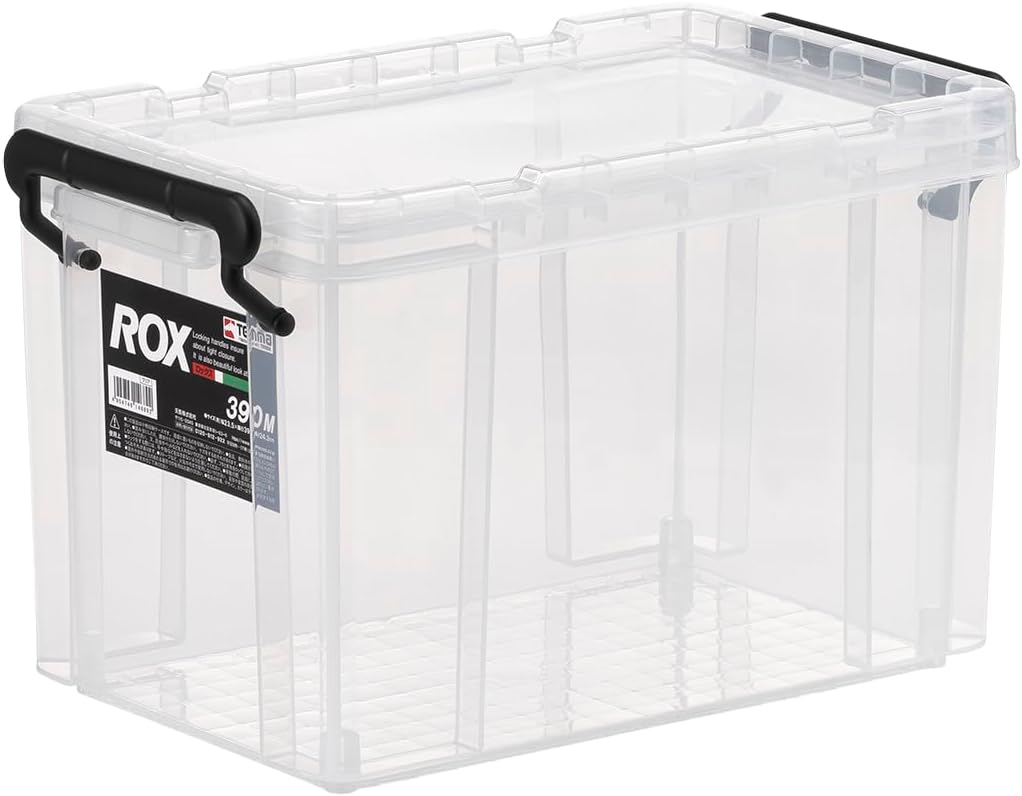 Amazon｜天馬 耐久性に特化した収納ケース ロックス クリアケース コンテナボックス 押入れ クローゼット 衣装ケース プラスチック 幅23.5×奥行39×高さ24.3cm ROX ...