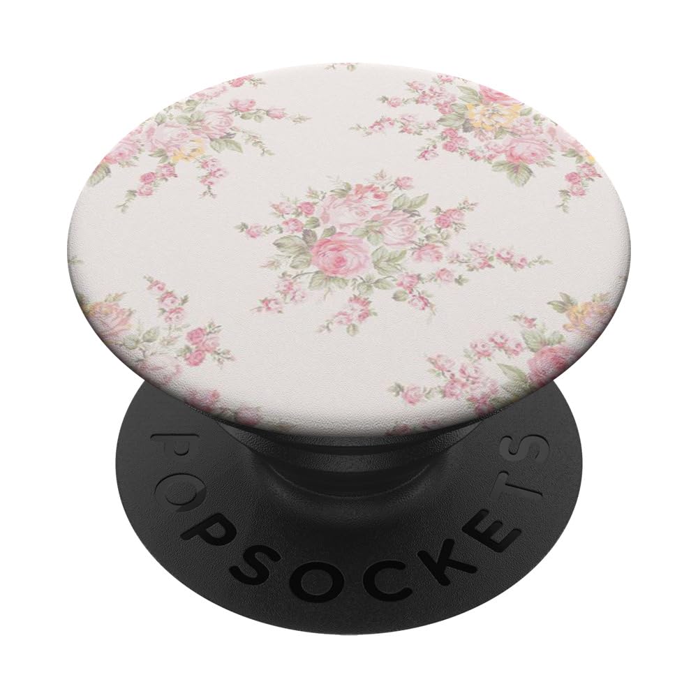 Amazon.com: Vintage Pink Rose Pattern Classic Floral Bouquet PopSockets ...