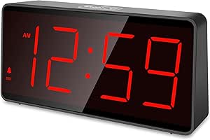 Amazon.com: Peakeep Battery Operated Digital Clock, Alarm Clock for ...
