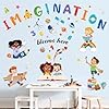 wondever Kids Inspirational Quotes Wall Decals Imagination Blooms Here ...