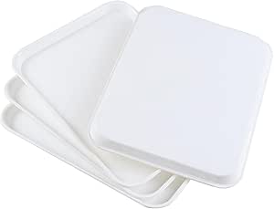 Asking 4 Packs Plastic Fast Food Serving Trays, Rectangular Fast Food ...