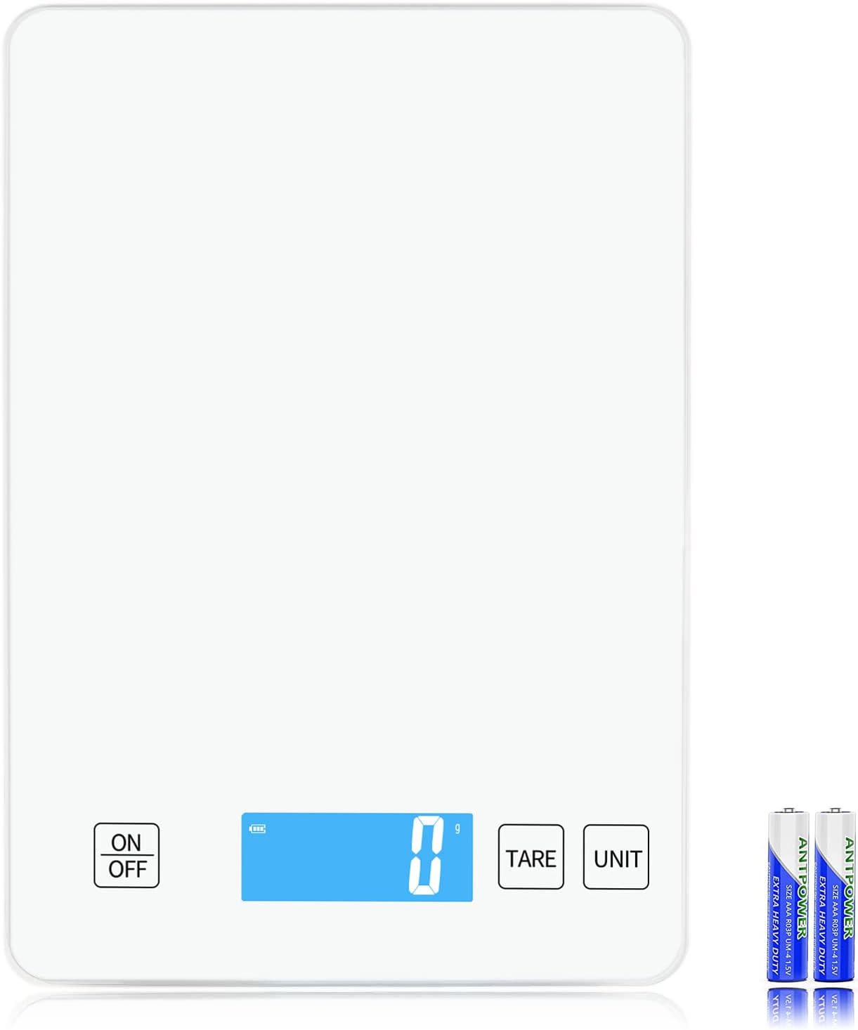 Báscula Digital Cocina, Bascula para Alimentos de con Superficie de Vidrio Templado y Pantalla ...