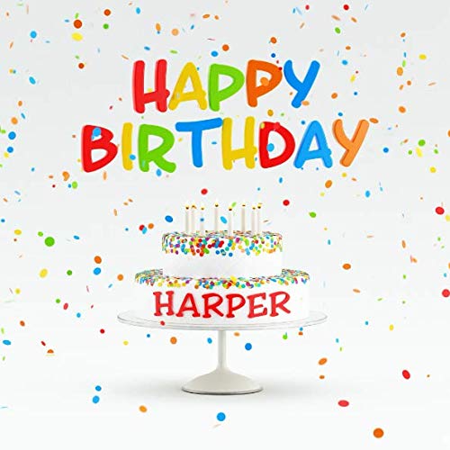 Happy Birthday Harper: Cute Guest Book for Kids Birthday Party with ...
