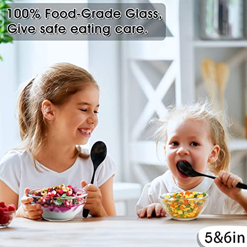 Snapklik.com : 6 Inch Glass Bowls, 22oz Small Glass Bowl Set, Clear ...