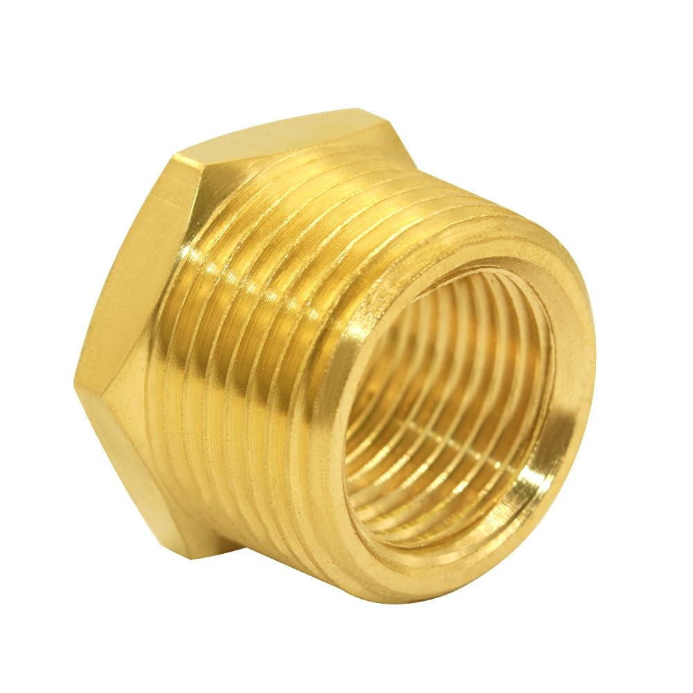 Snapklik.com : Joywayus Brass Reducer Hex Bushing Reducing Cast Pipe ...