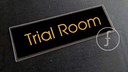 fingerz Trial Room Laminated Gold Letters Acrylic Glass Hanging Sign ...