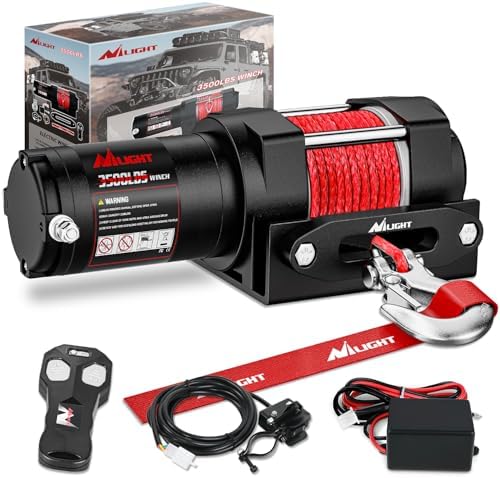 Amazon.com: AC-DK 2500 lb ATV/UTV Winch Synthetic Rope Kits, 12V Winch ...