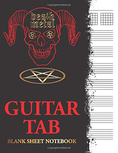 Buy Death Metal: Guitar Tab Blank Sheet : Blank Tablature Music ...