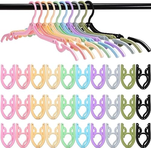 Amazon.com: Dazarey 40 Pcs Travel Hangers Folding Hangers,Foldable ...