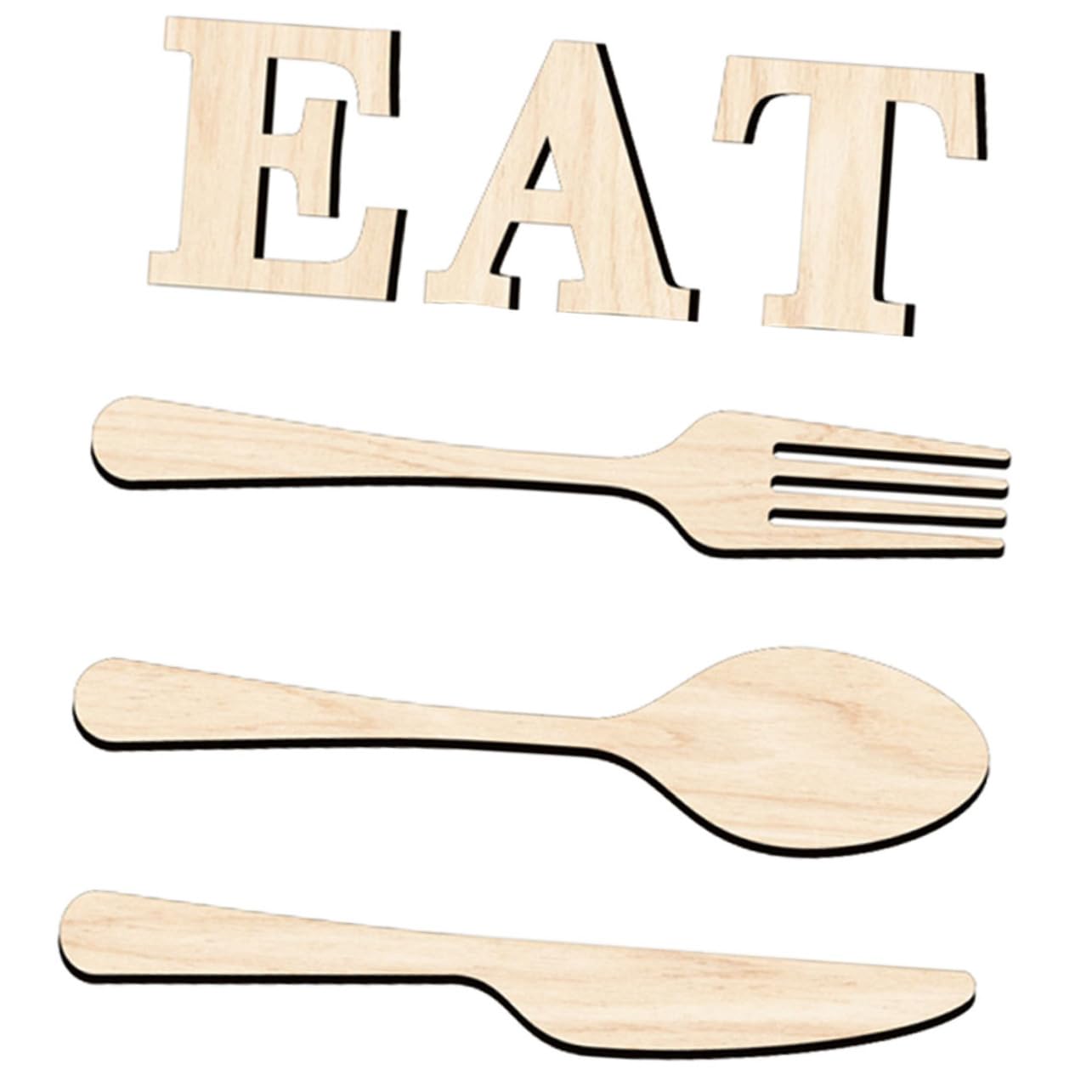 1 Set Knife and Fork Wall Sticker Emblems Decor Ornament Farmhouse Wall ...