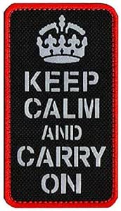 Amazon.com: Keep Calm and Carry On Military Hook Loop Tactics Morale ...