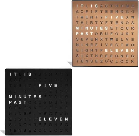 Amazon.com: Sharper Image® LED Light-Up Word Clock Bundle – 7.75 ...