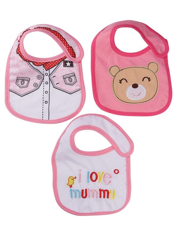 PASSION PETALS Combo1 Baby Pure Cotton Bibs Soft Velcro Bibs ...