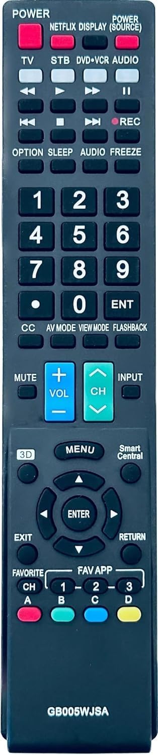Amazon.com: Sharp GB004WJSA Universal Remote Control for All Sharp ...