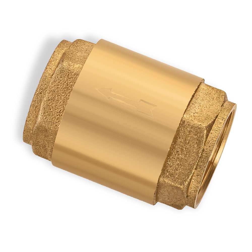 Check Valves Brass One Way Check Valve 1 Inch Backflow Preventer Female ...