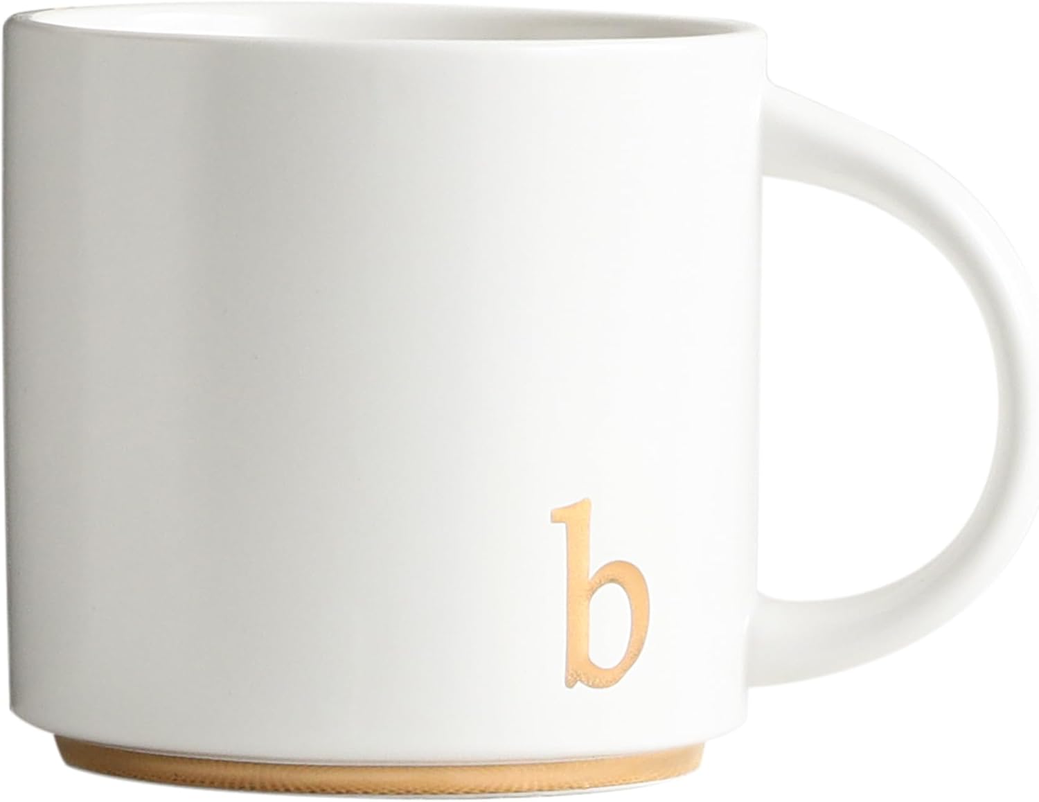 Amazon.com: COLLECTIVE HOME - Monogram Ceramic Mugs, 15 oz Golden ...