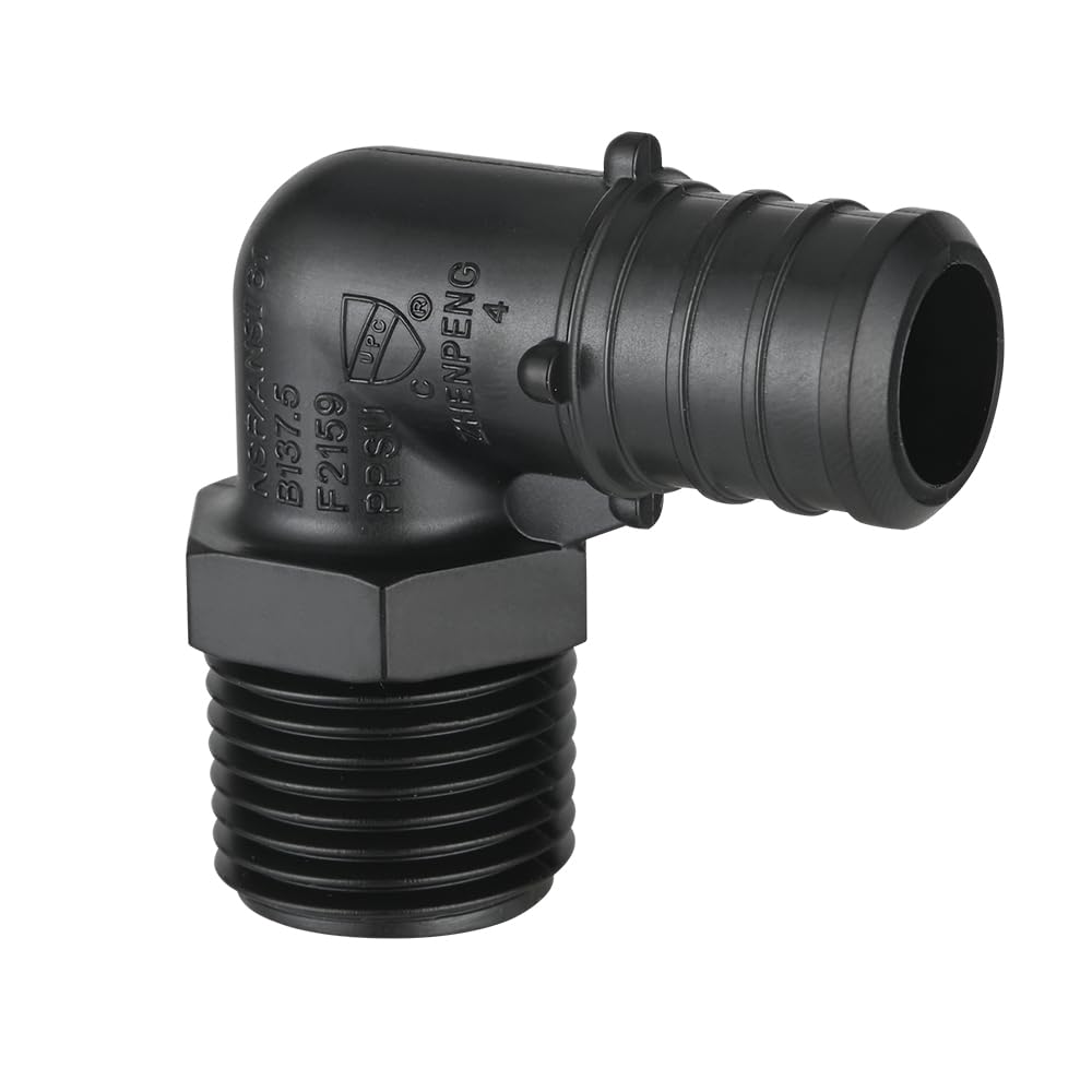 Snapklik.com : 5-Pack EFIELD Poly PPSU Barb Crimp 3/4" Pex X 1/2" Male ...