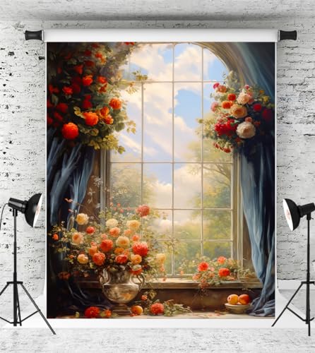 Kate 5x7ft Vintage Window Backdrop Flower Decoration Photography ...