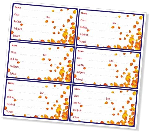 PG Creations School Copy Notebook Name Stickers for School, Kids, 90x51 ...