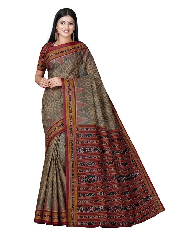 Buy SHANVIKA Women's Pure Cotton Saree-Ikkat Print With Blouse Piece ...