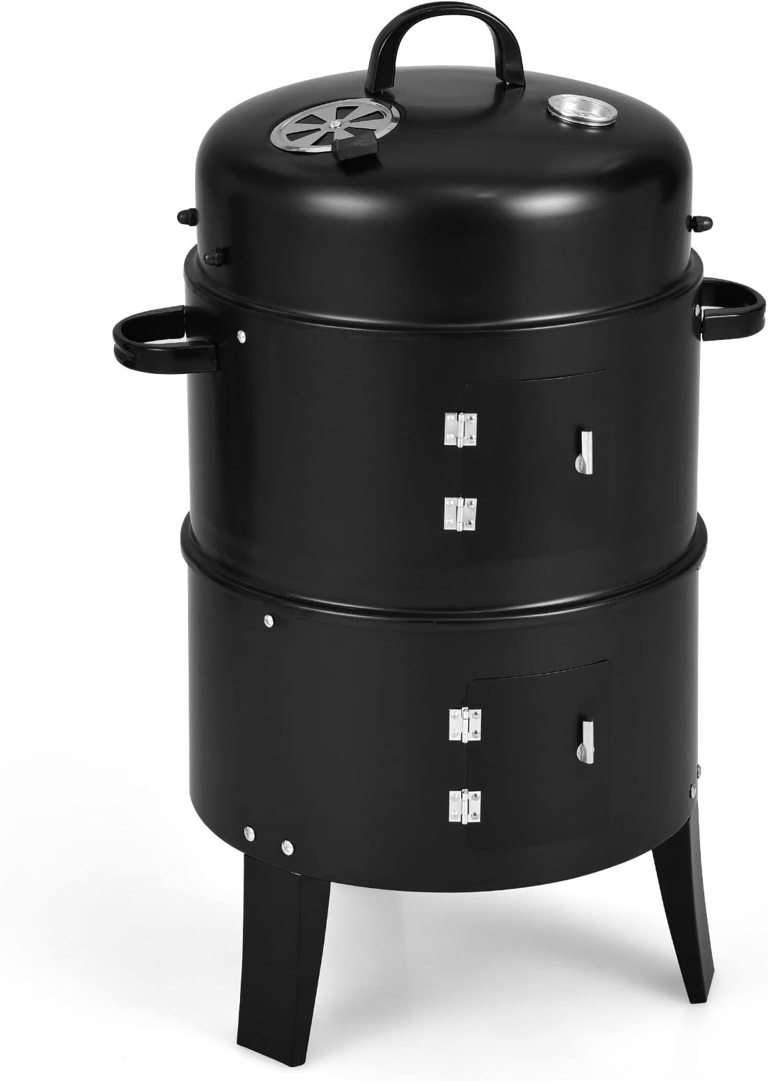 Amazon.com : BIG HORN OUTDOORS 16 inch Charcoal Smoker, Vertical BBQ ...