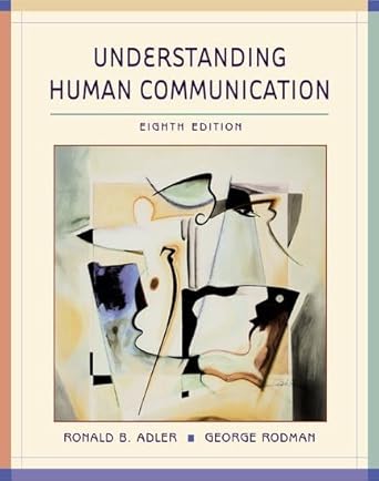 Understanding Human Communication: Adler, Ronald B., Rodman, George ...