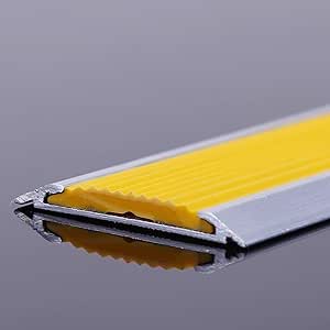 Kunovo Transition Strip with Non-Slip Grooves, Aluminum Stair Safety ...