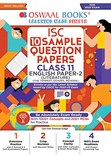 Oswaal ISC Sample Question Papers Class-11 English Paper-2 (For 2023 ...