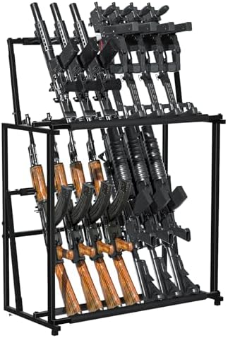 Amazon.com: Semohop Gun Racks, Floor Gun Rack Indoor, Wooden Free ...
