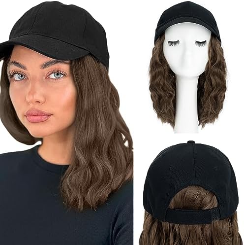 Amazon.com : Qlenkay American Flag Hat Wig USA Flag Adjustable Baseball ...