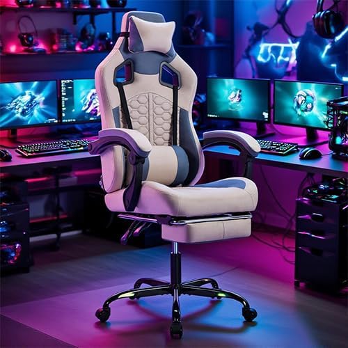 Amazon.com: Ergonomic Gaming Chair, Computer Chair with Footrest and ...