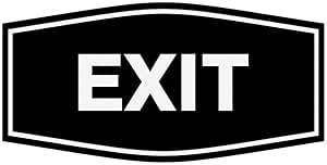 Fancy EXIT Sign (Black) - Small 1 Pack - Amazon.com