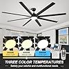 Amazon.com: Dodomomocde 84 Inch Ceiling Fan with Lights and Remote ...
