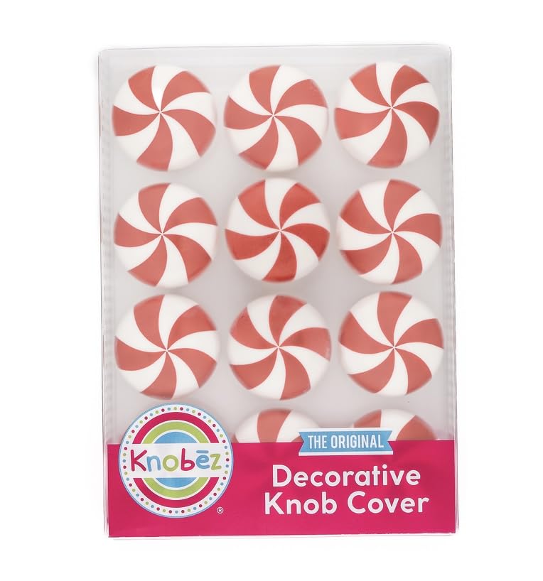 Amazon.com: Knobēz: Red Peppermint Decorative Knob Covers Package of 12 ...