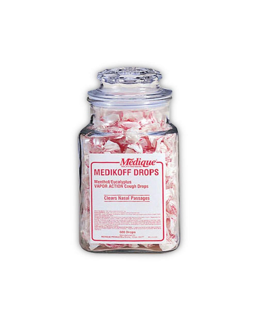 Snapklik.com : Medique MP050-60 Medikoff Cough Drop Jar, Standard, Red