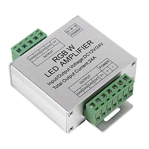 LED RGBW Amplifier, Fydun DC12-24V 24A Signal Amplifier 4 Channel ...