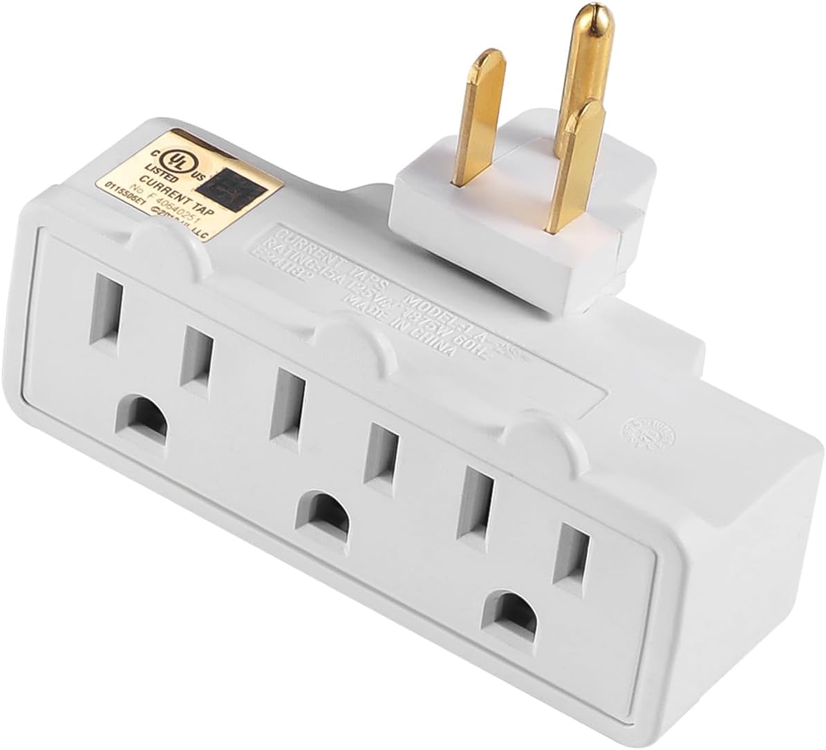 Amazon.com: UL Listed 3 Outlet Wall Adapter, FiiMan 3-Prong Grounded ...