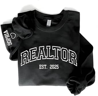 UrbanNEST Custom Realtor Embroidered Crewneck, Real Estate Agent ...