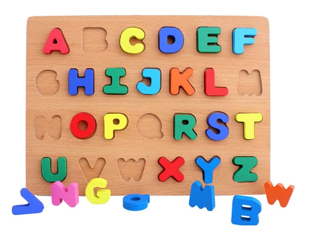 ISKA Wooden ABCD Blocks for Kids 3 Years Alphabets for Kids Learning ...